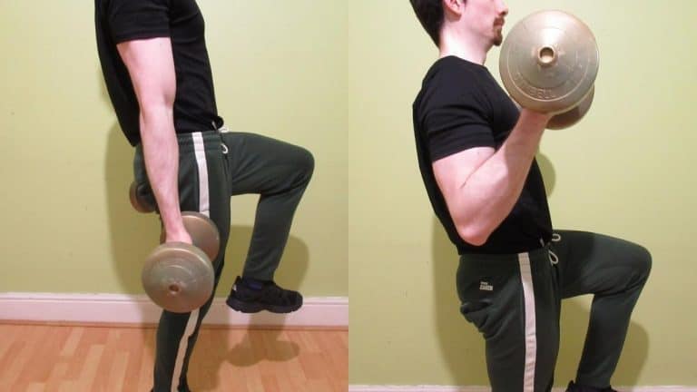 Single Leg Bicep Curl To Overhead Press Tutorial