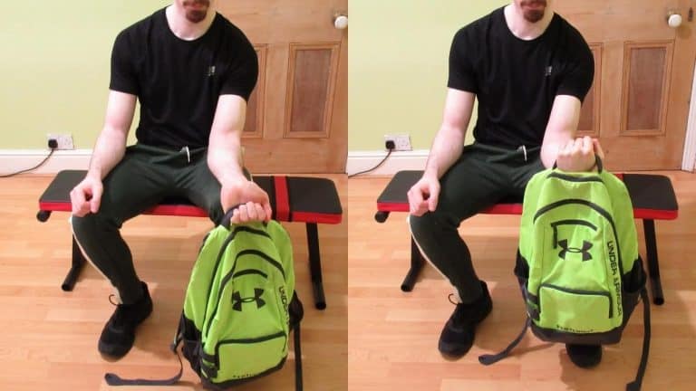 Forearm Workout With a Backpack (Zero Equipment)