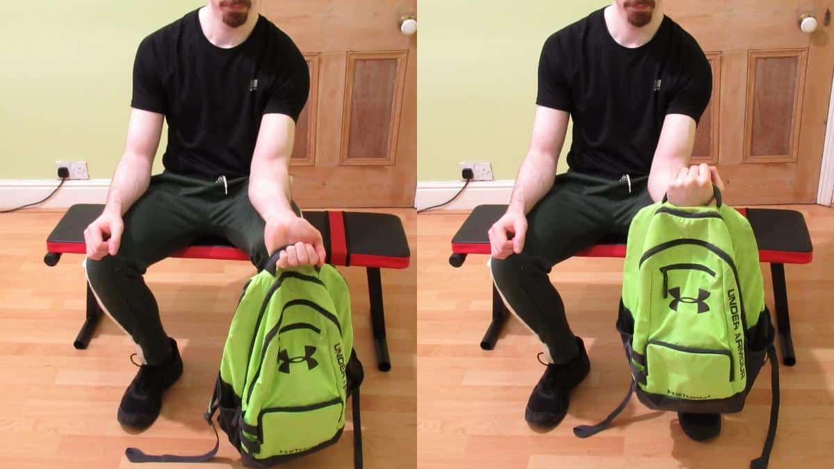 Forearm Workout With a Backpack (Zero Equipment)